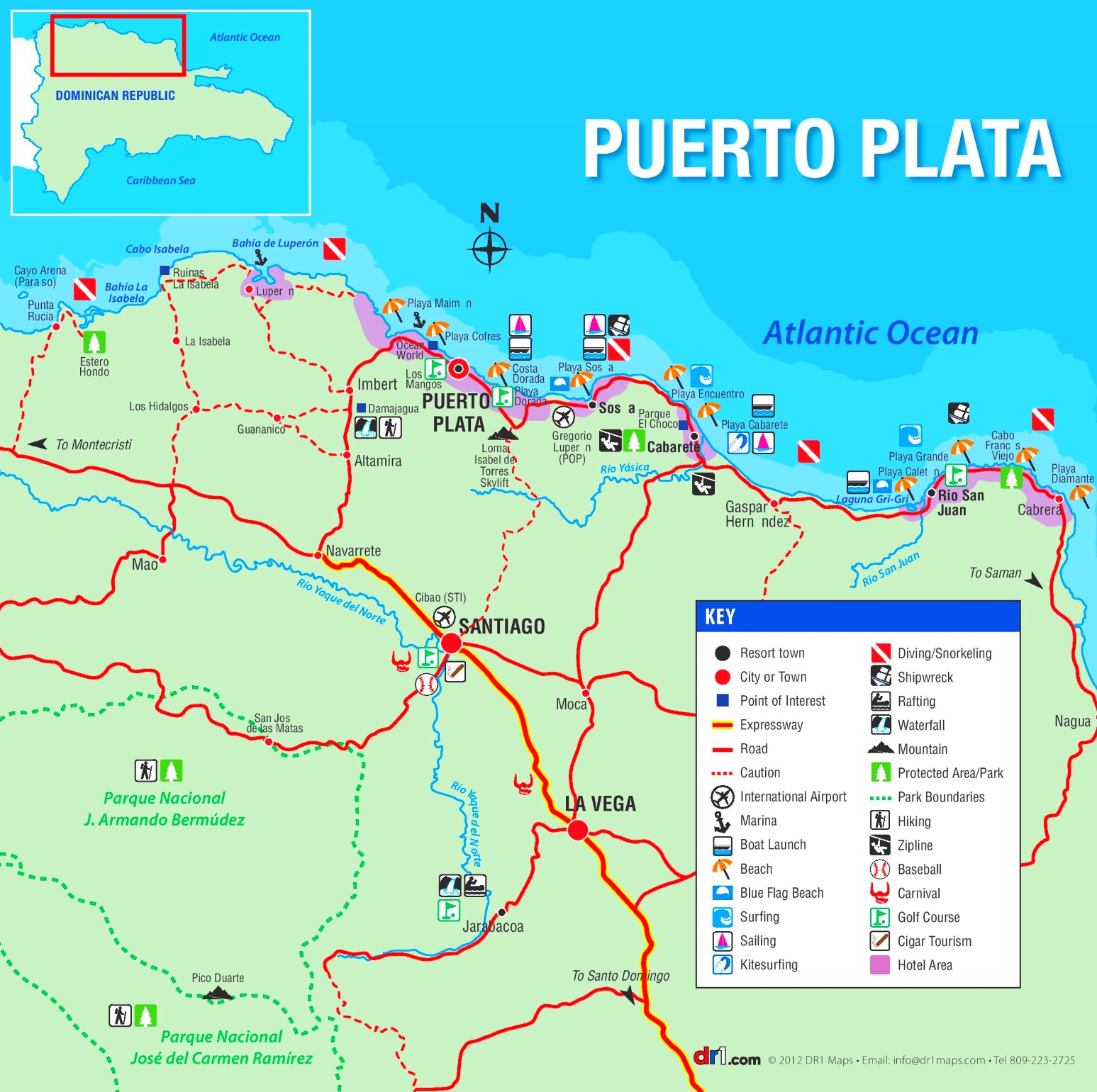 Puerto Plata tourist map Puerto Plata tourist map