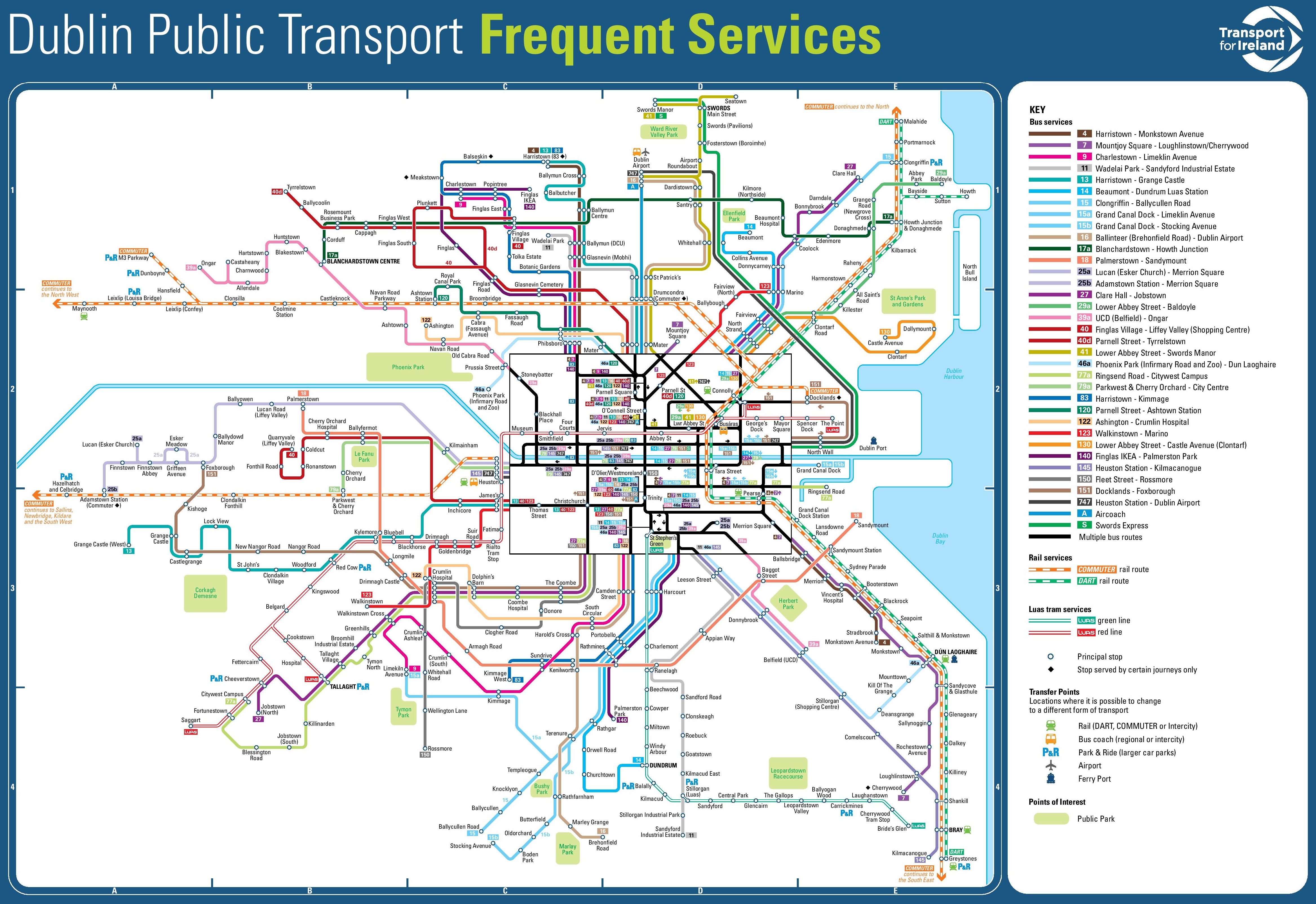 Dublin Transport Map Dublin Transport Map