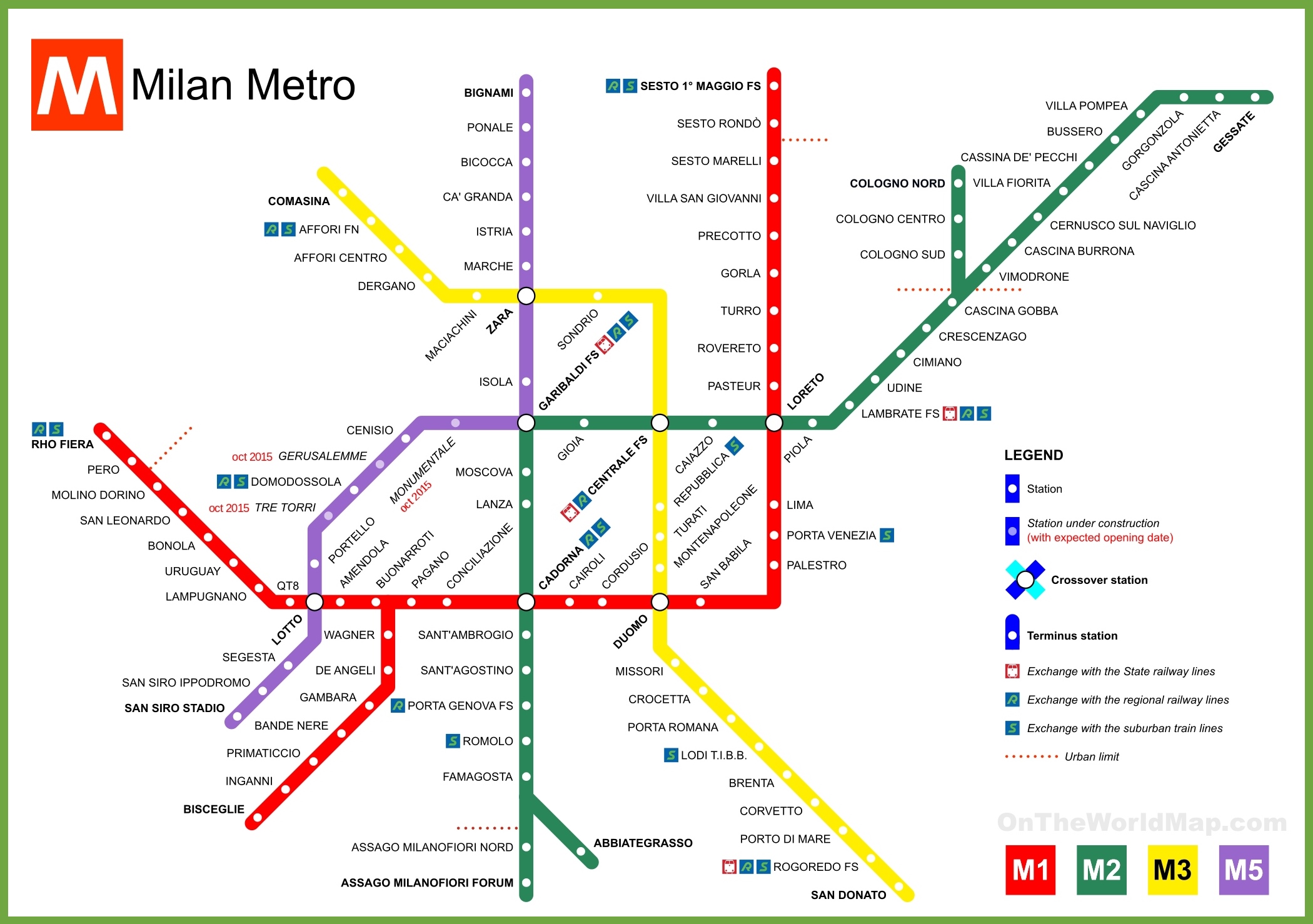 Milan Metro Map