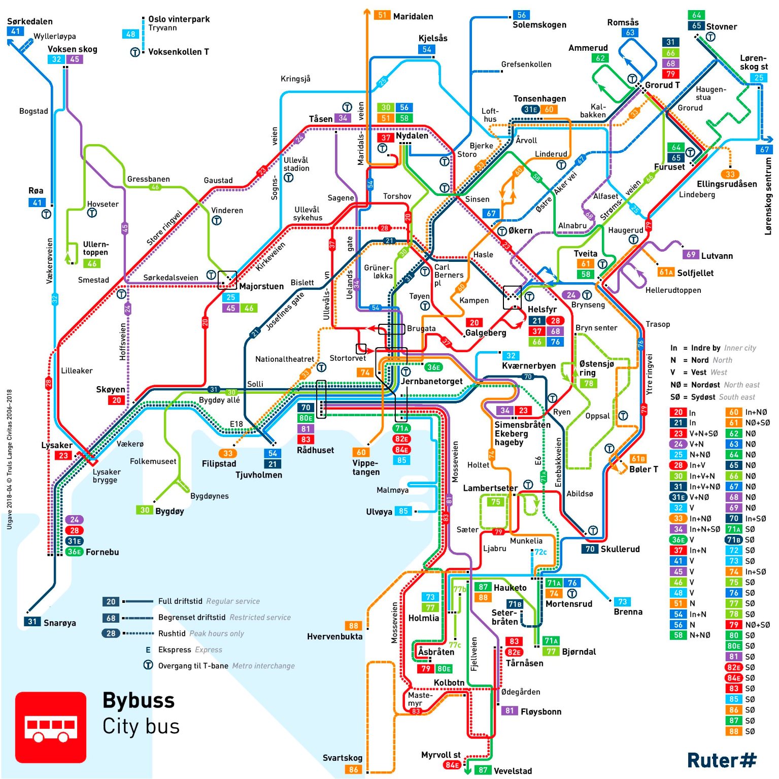 Oslo Bus Map Oslo Bus Map