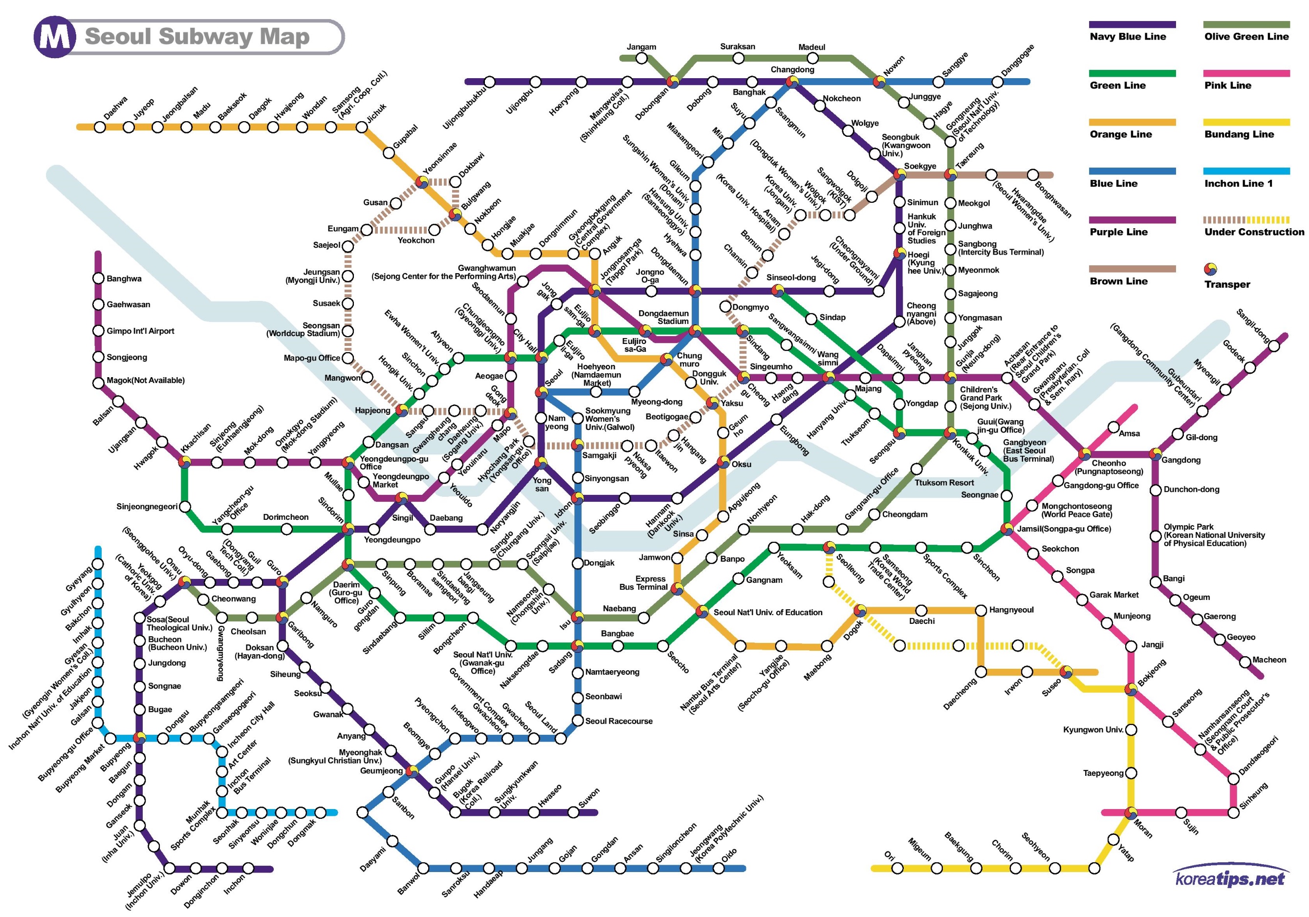 Seoul Metro Map Seoul Metro Map