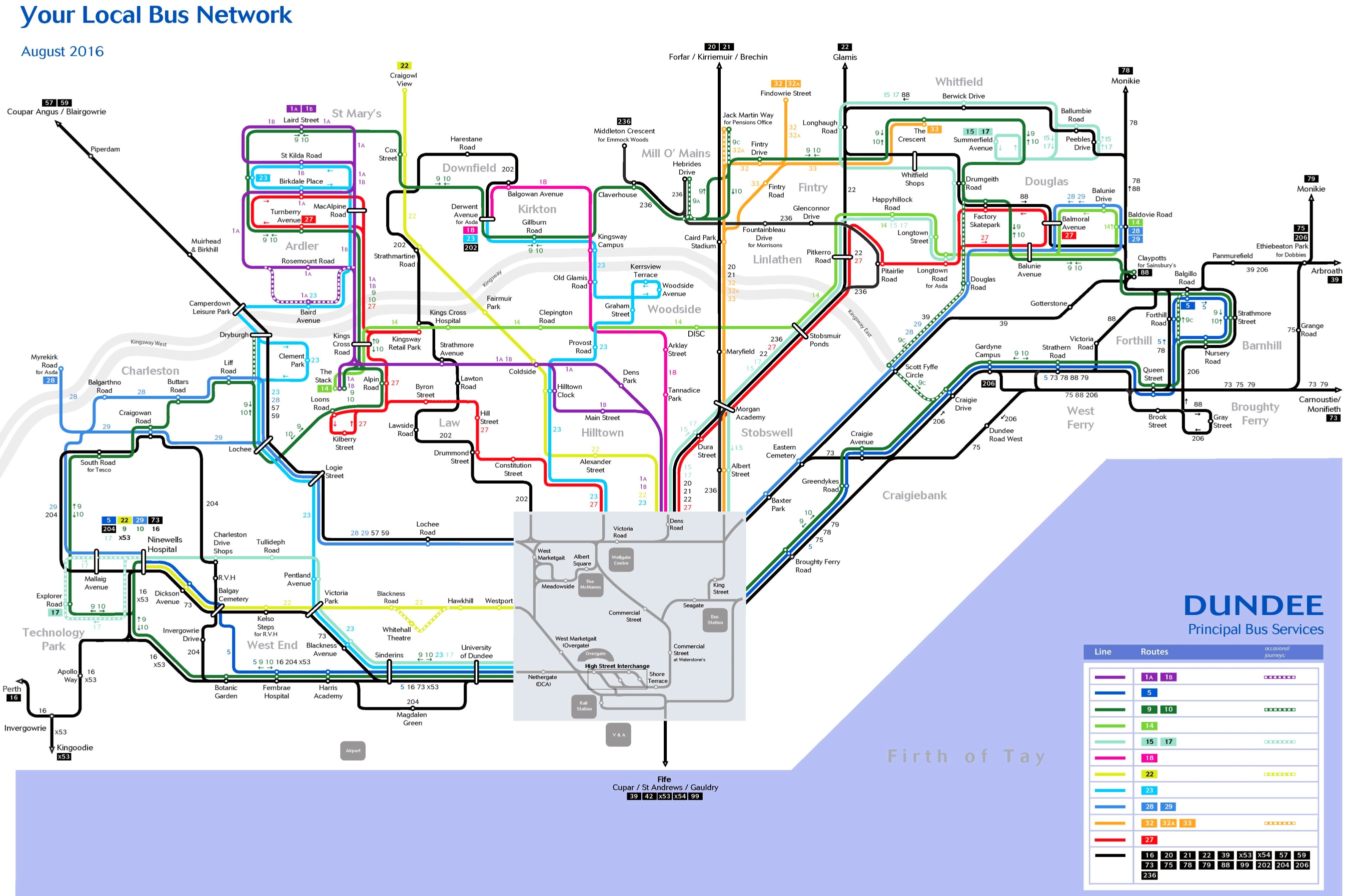 Dundee Bus Map Dundee Bus Map