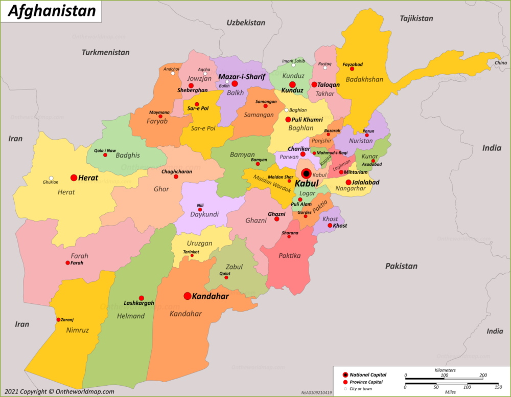 Afghanistan Map | Detailed Maps of Islamic Emirate of Afghanistan