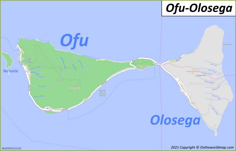 Ofu-Olosega Map | American Samoa | Detailed Maps of Ofu-Olosega Islands