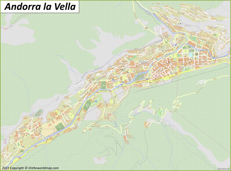 Andorra la Vella Map | Andorra | Detailed Maps of Andorra la Vella