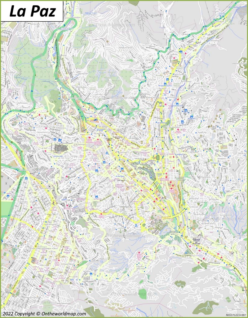 La Paz Map | Bolivia | Detailed Maps of Nuestra Señora de La Paz