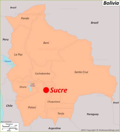 Sucre Map | Bolivia | Detailed Maps of Sucre