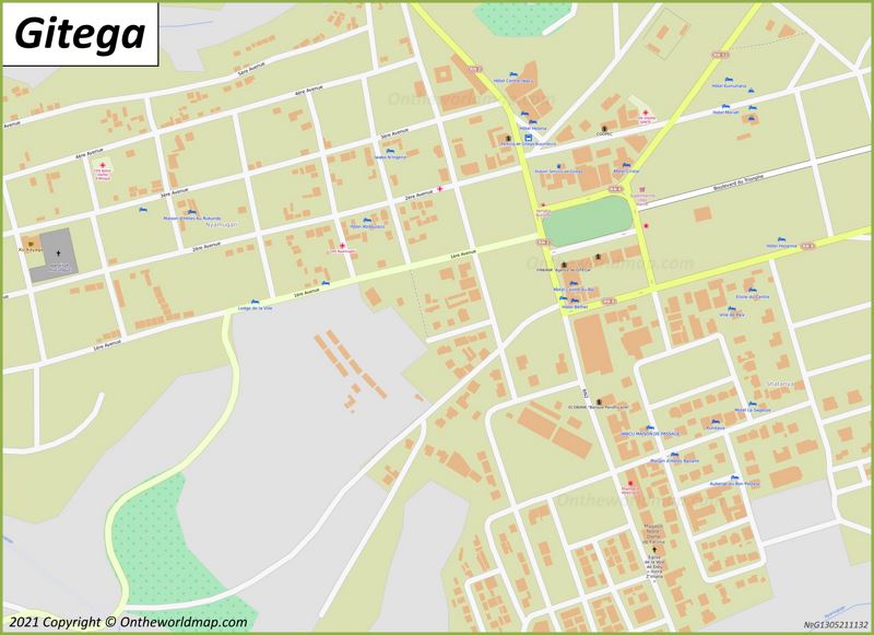 Gitega Map | Burundi | Detailed Maps of Gitega
