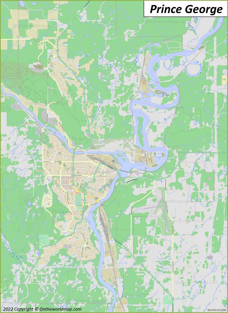 Prince George Map | British Columbia, Canada | Detailed Maps of Prince ...