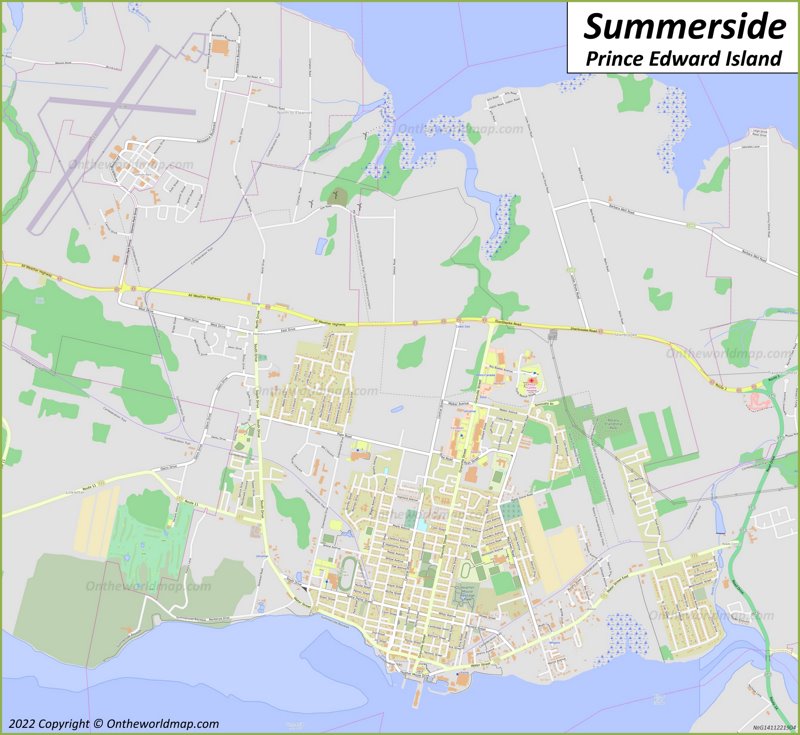 Summerside Map | Prince Edward Island, Canada | Detailed Maps of Summerside