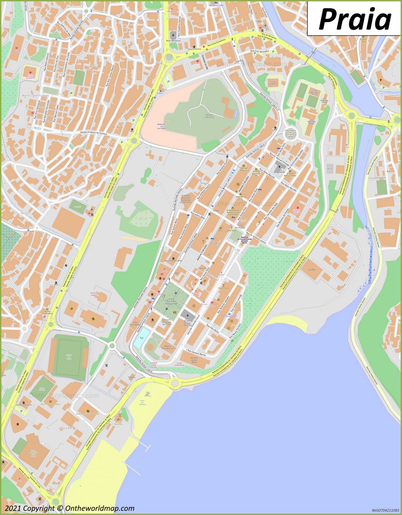Praia Map | Cape Verde | Detailed Maps of Praia