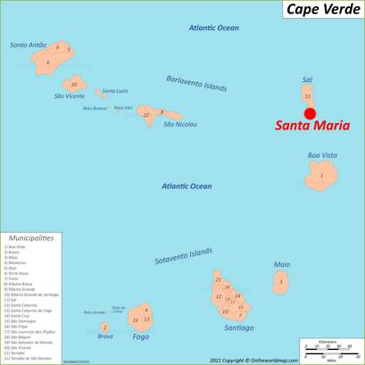 Santa Maria Map Cape Verde Detailed Maps Of Santa Maria