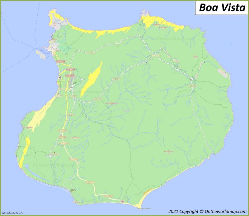 Map of Boa Vista Island | Cape Verde