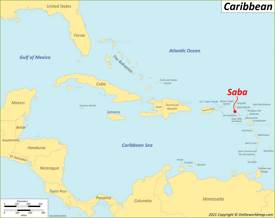 Saba Map | Caribbean Netherlands | Detailed Map of Saba Island