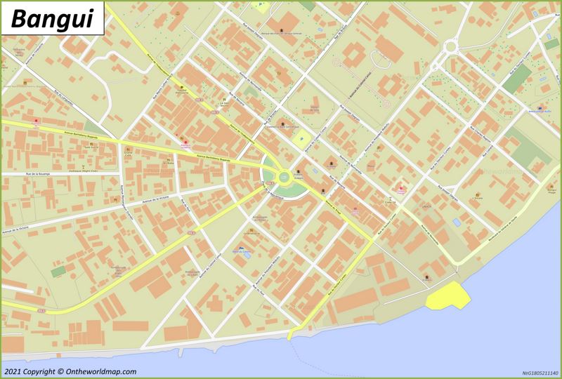 Bangui Map | Central African Republic | Detailed Maps of Bangui