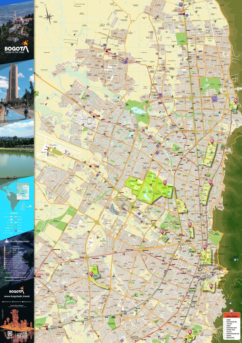 Bogota Map | Colombia | Detailed Maps of Bogotá