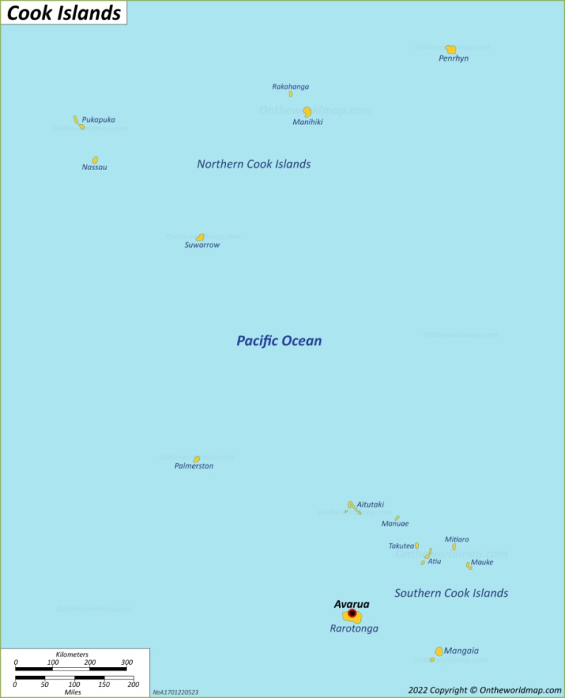Cook Islands Maps | Detailed Maps of Cook Islands