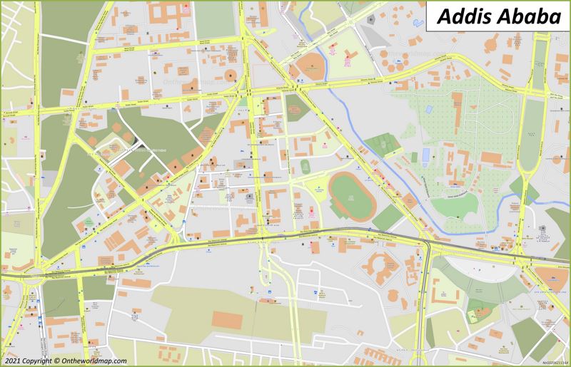Addis Ababa Map | Ethiopia | Detailed Maps of Addis Ababa