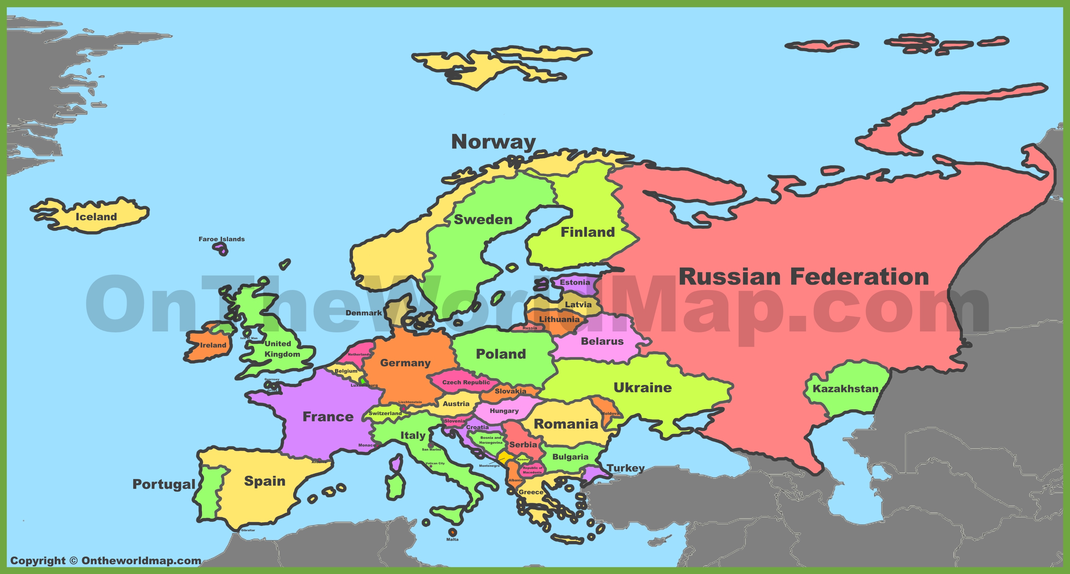 Political World Map Of Europe Political World Map Of Europe