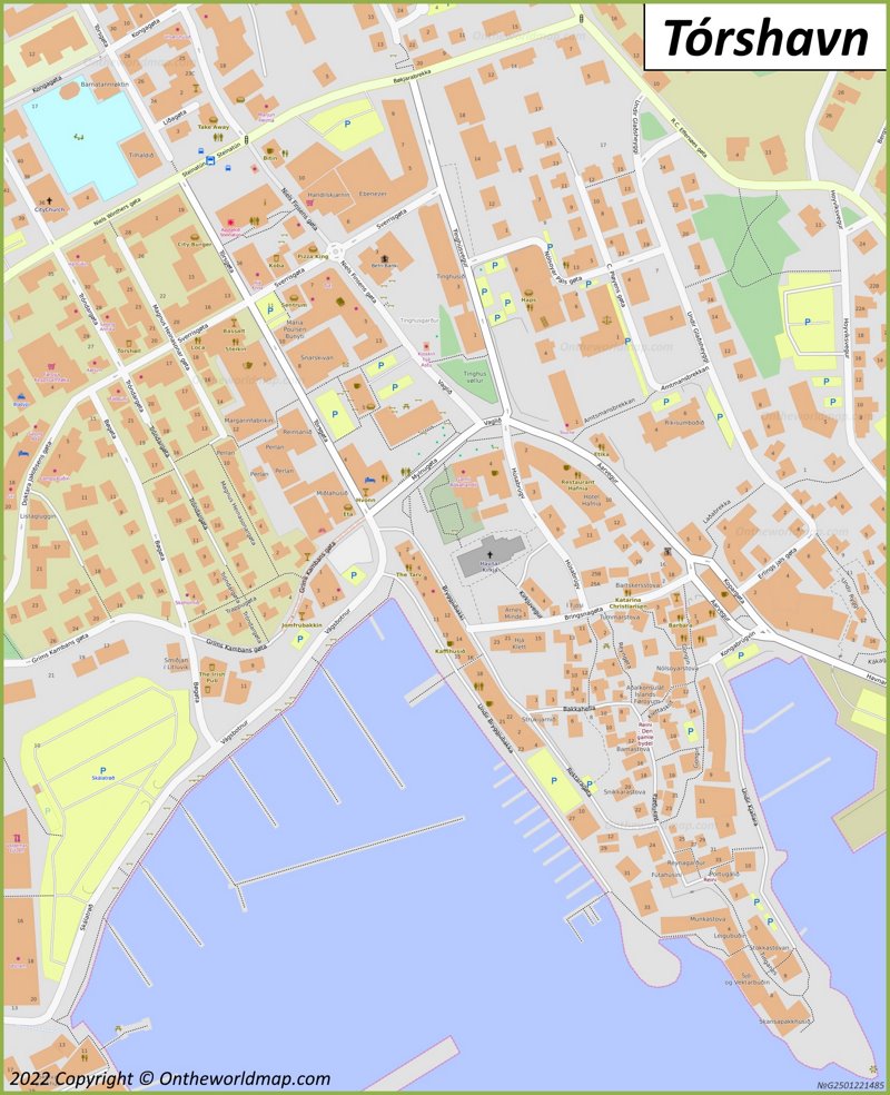 Tórshavn Map | Faroe Islands | Detailed Maps of Tórshavn (Havn)