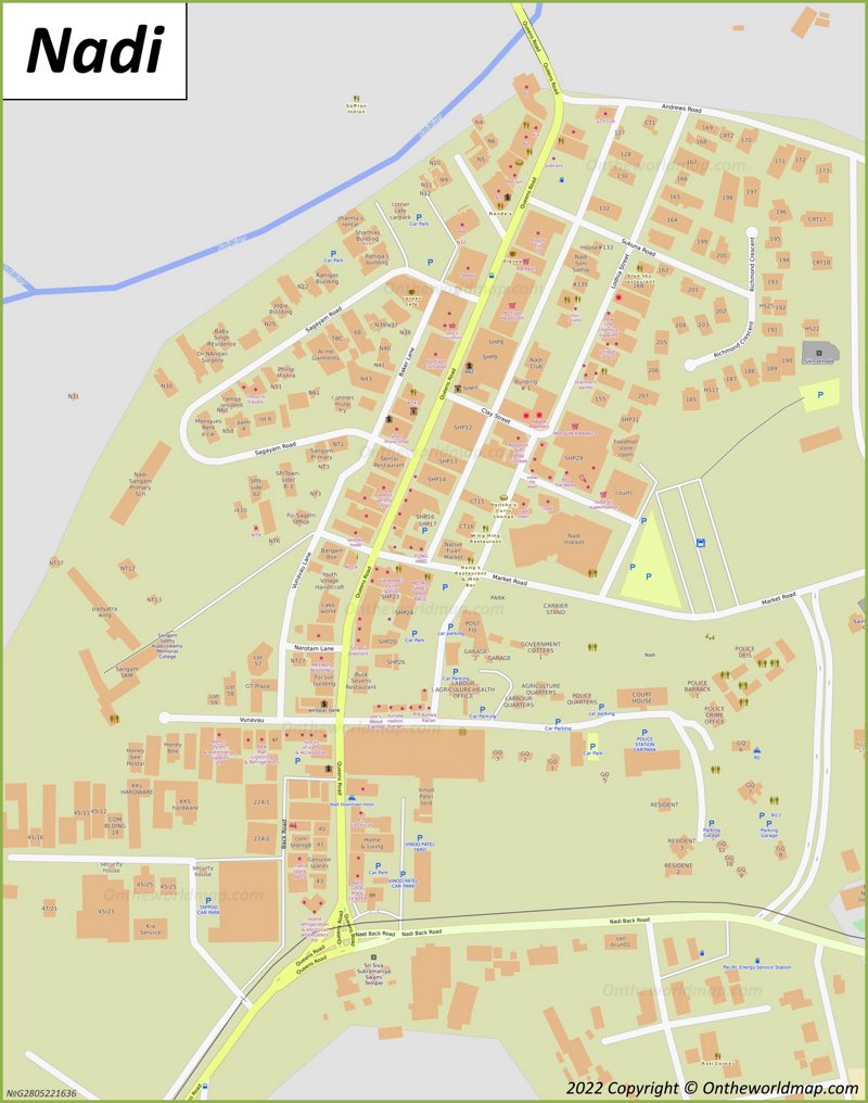 Nadi Map | Fiji | Detailed Maps of Nadi Town