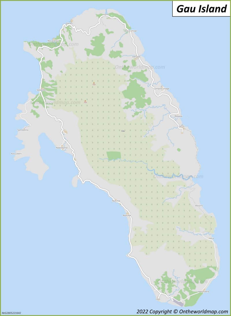 Gau Island Map | Fiji | Detailed Maps of Gau Island