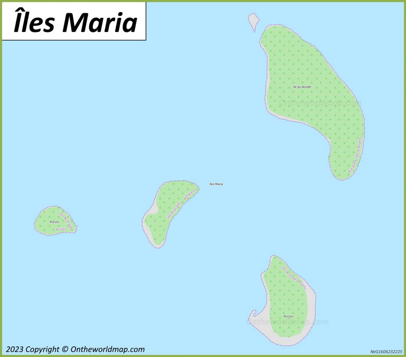 Îles Maria Map | French Polynesia | Detailed Maps of Îles Maria