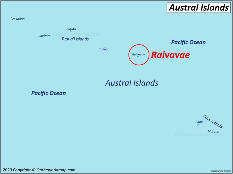 Raivavae Map | French Polynesia | Detailed Maps of Raivavae Island