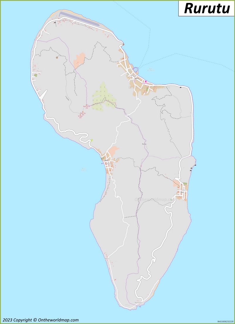 Rurutu Map | French Polynesia | Detailed Maps of Rurutu Island