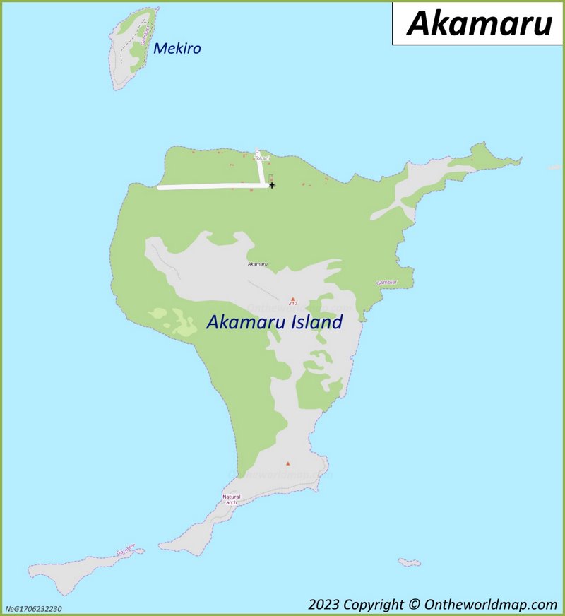 Akamaru Map | French Polynesia | Detailed Maps of Akamaru Island