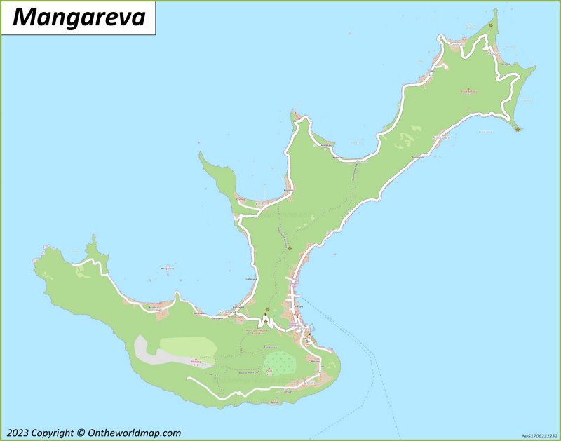 Mangareva Map | French Polynesia | Detailed Maps of Mangareva Island