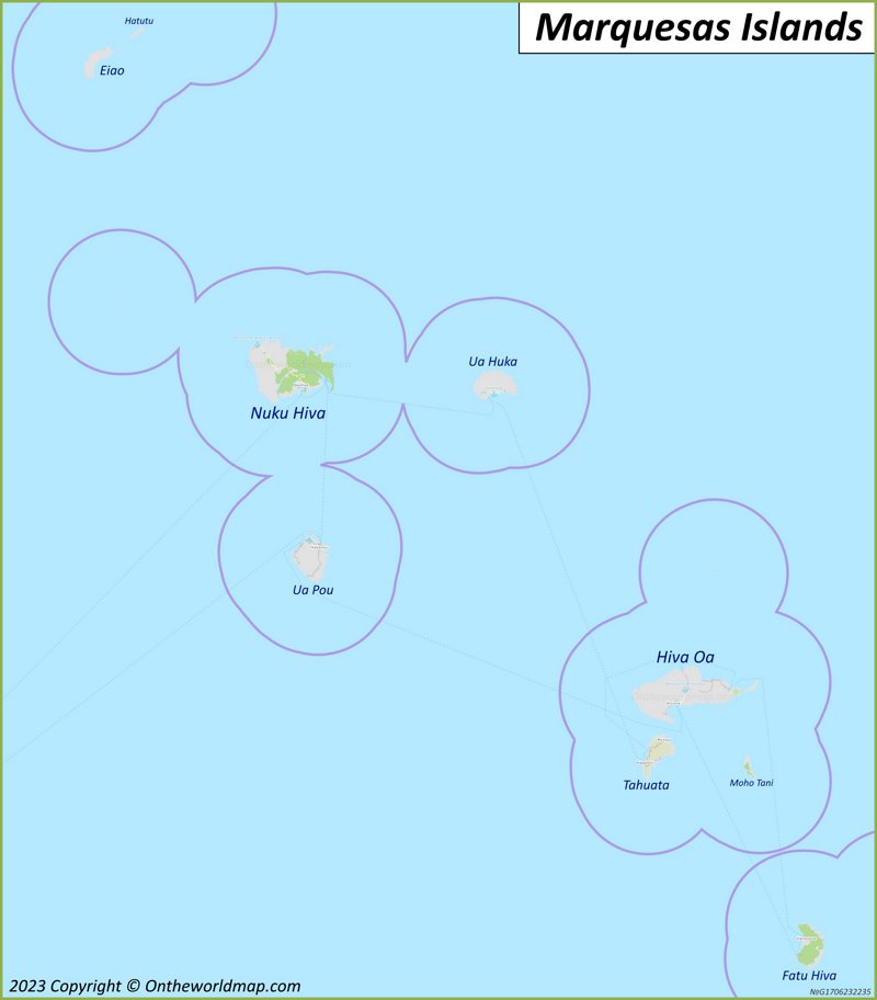 Marquesas Islands Map | French Polynesia | Detailed Maps of Marquesas ...