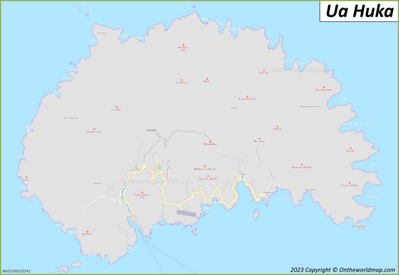 Ua Huka Map | French Polynesia | Detailed Maps of Ua Huka Island