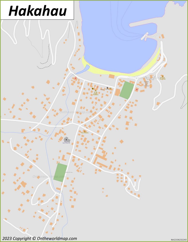 Hakahau Map | French Polynesia | Detailed Maps of Hakahau Island