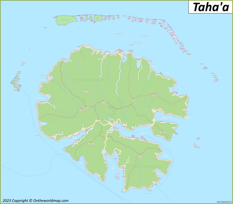 Taha'a Map | French Polynesia | Detailed Maps of Taha'a Island