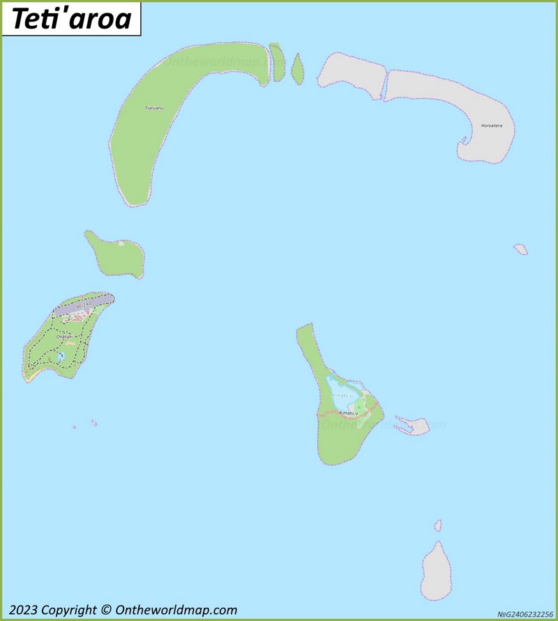 Tetiꞌaroa Map | French Polynesia | Detailed Maps of Tetiaroa Island