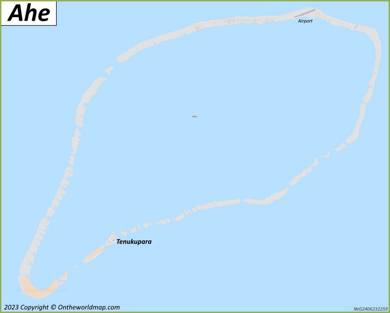 Ahe Map | French Polynesia | Detailed Maps of Ahe (Ahemaru) Island