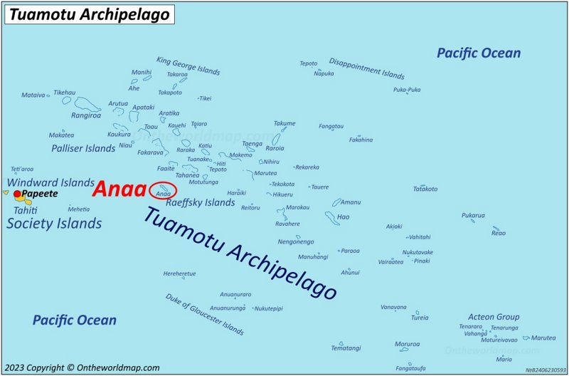 Anaa Map | French Polynesia | Detailed Maps of Anaa Island