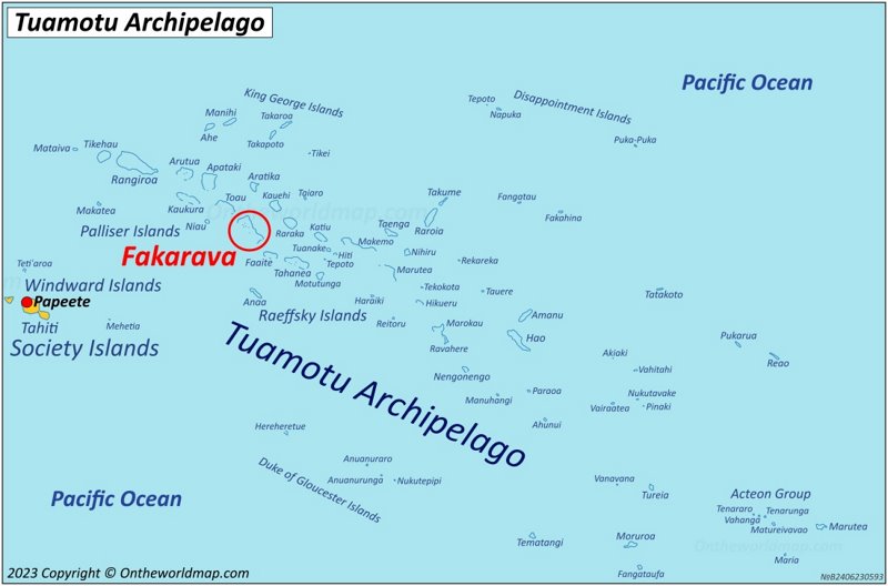 Fakarava Map | French Polynesia | Detailed Maps of Fakarava Island ...