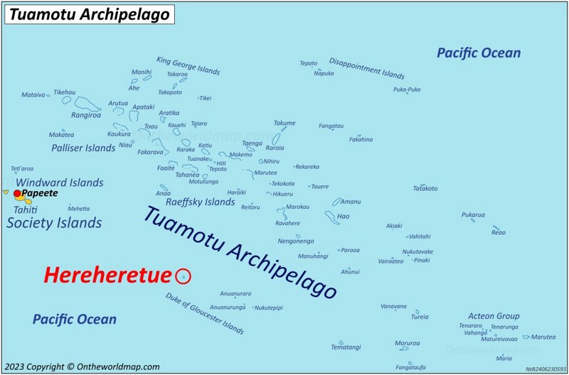 Hereheretue Map | French Polynesia | Detailed Maps of Hereheretue Island Hereheretue Map | French Polynesia | Detailed Maps of Hereheretue Island