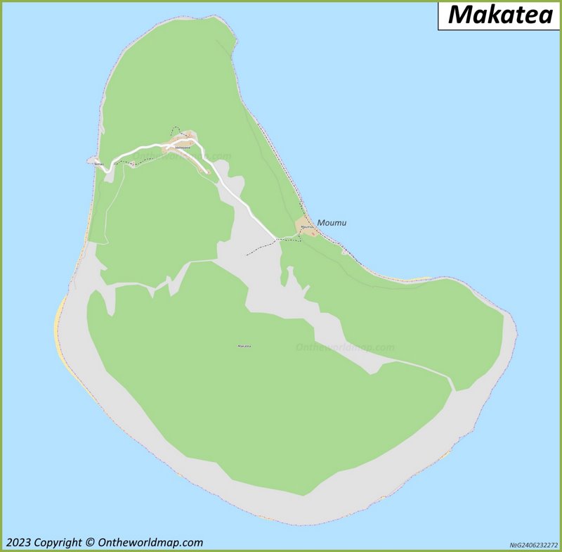 Makatea Map | French Polynesia | Detailed Maps of Makatea Island ...