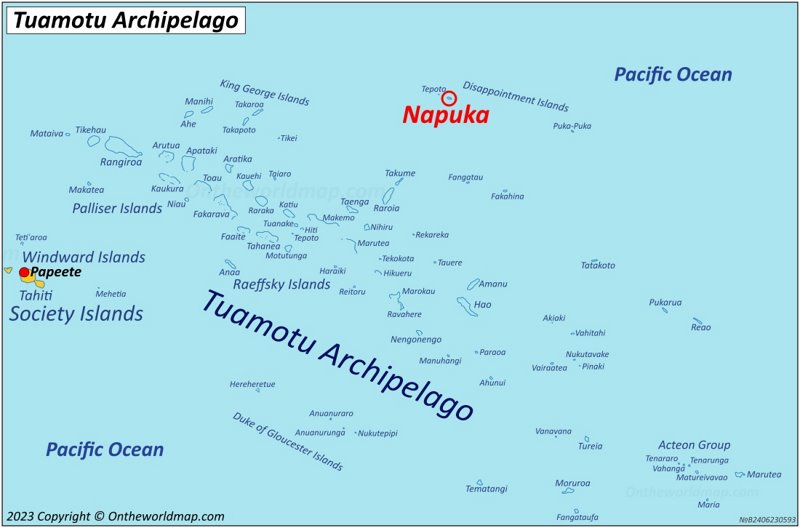 Napuka Map | French Polynesia | Detailed Maps of Napuka Island (Pukaroa)