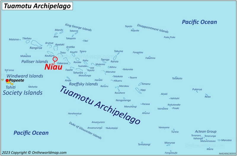 Niau Map | French Polynesia | Detailed Maps of Niau Island