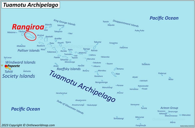 Rangiroa Map | French Polynesia | Detailed Maps of Rangiroa Island