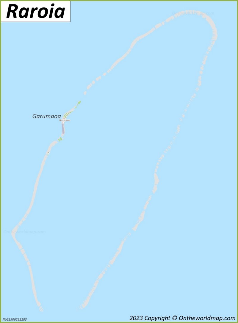 Raroia Map | French Polynesia | Detailed Maps of Raroia Island (Raro-nuku)