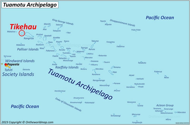 Tikehau Map | French Polynesia | Detailed Maps of Tikehau Island