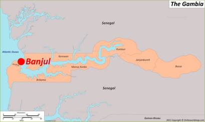 Banjul Map | The Gambia | Detailed Maps of City of Banjul