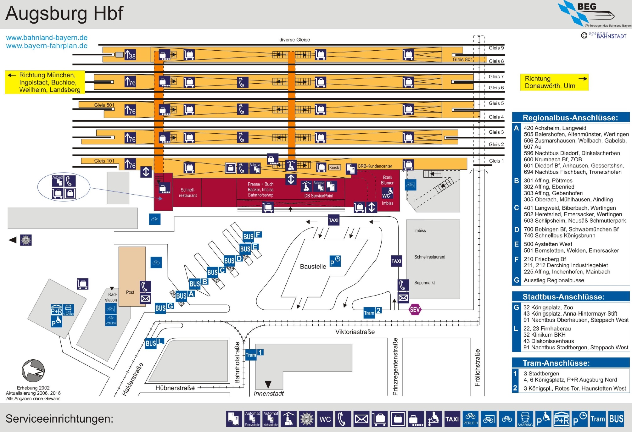 Augsburg Hauptbahnhof Map railway Station Ontheworldmap Augsburg Hauptbahnhof Map railway Station Ontheworldmap