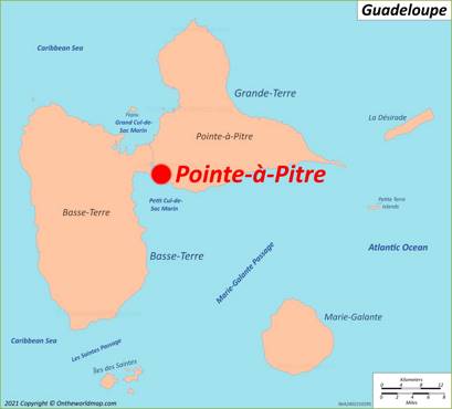 Pointe-à-Pitre Map | Guadeloupe, France | Maps of Pointe-à-Pitre