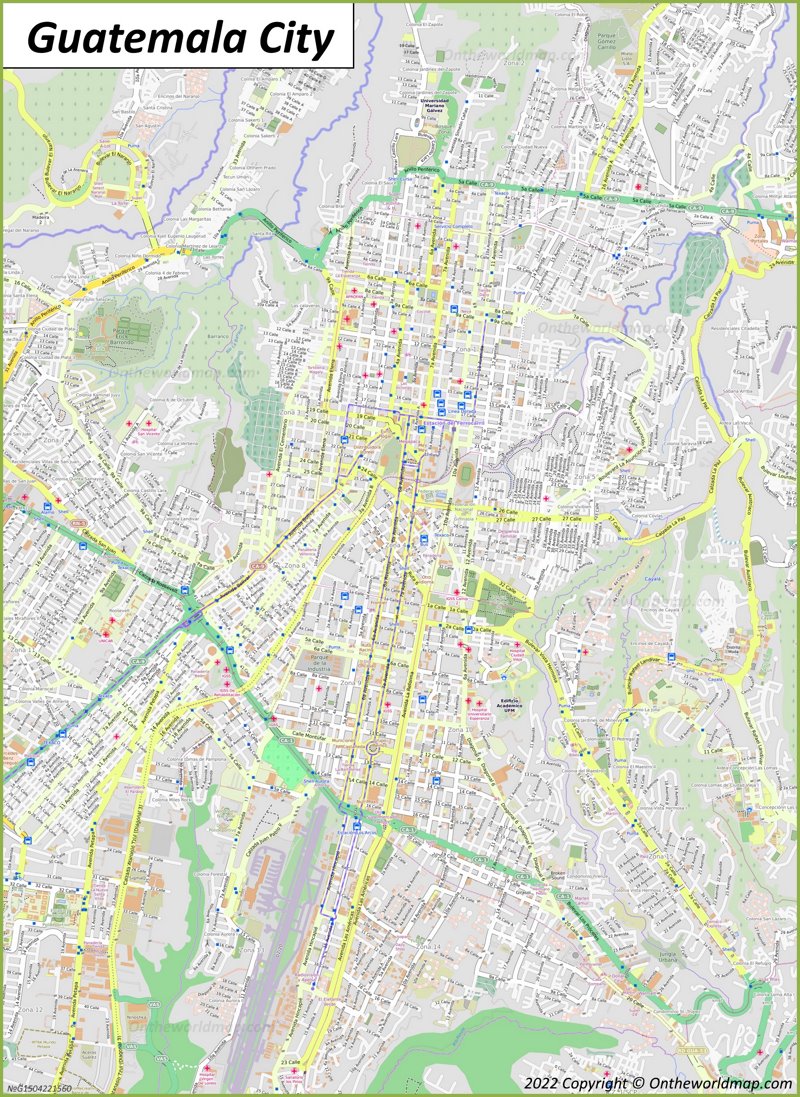 Guatemala City Map | Guatemala | Detailed Maps of Guatemala City